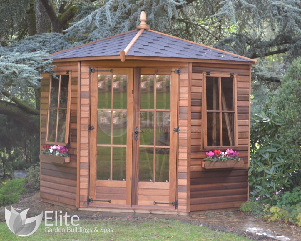 Henley corner summerhouse 8ft x 8ft - Elite Garden Buildings